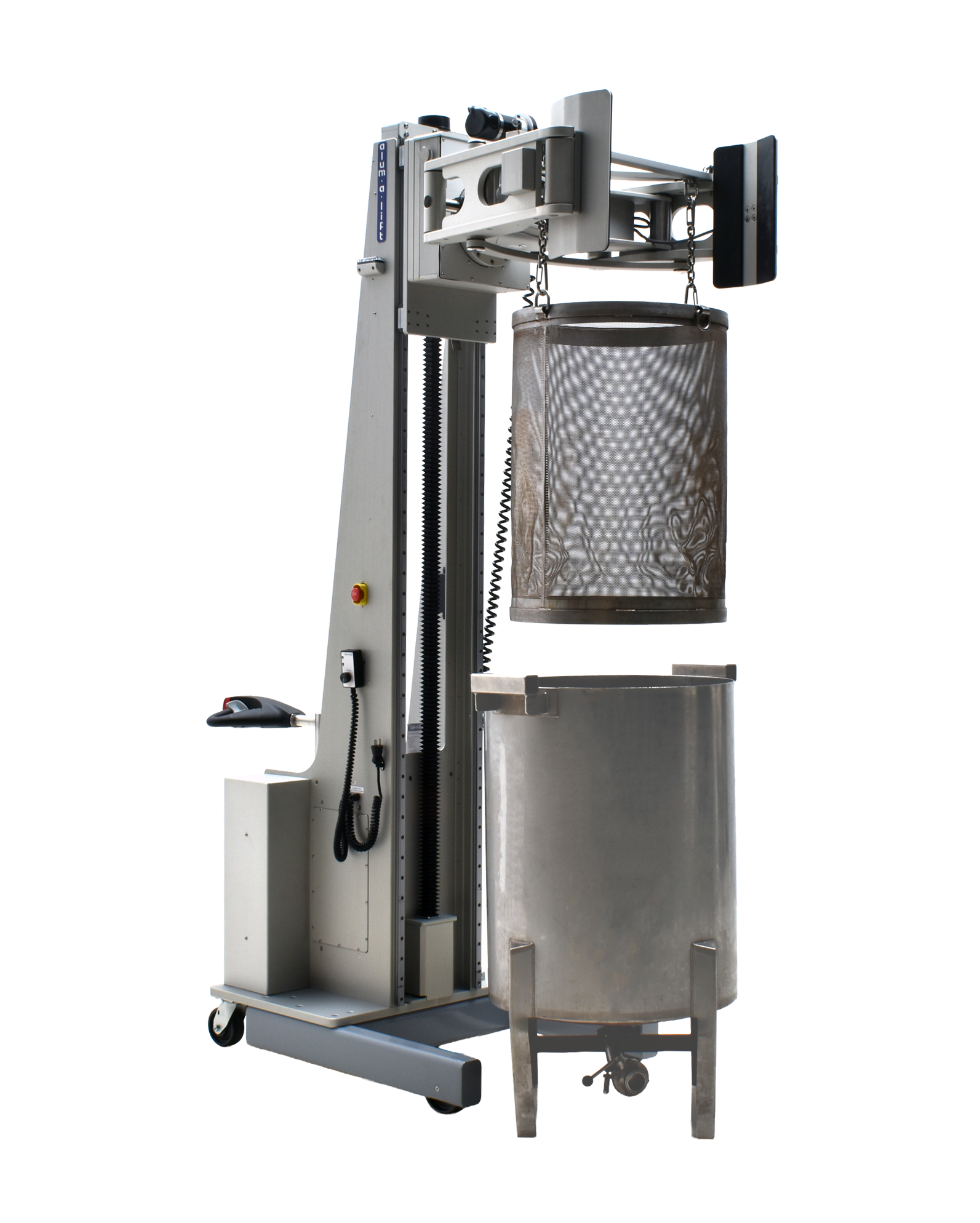 35866 Sanitary IP65 Washdown Barrel Handling Lift - Alum-a-Lift